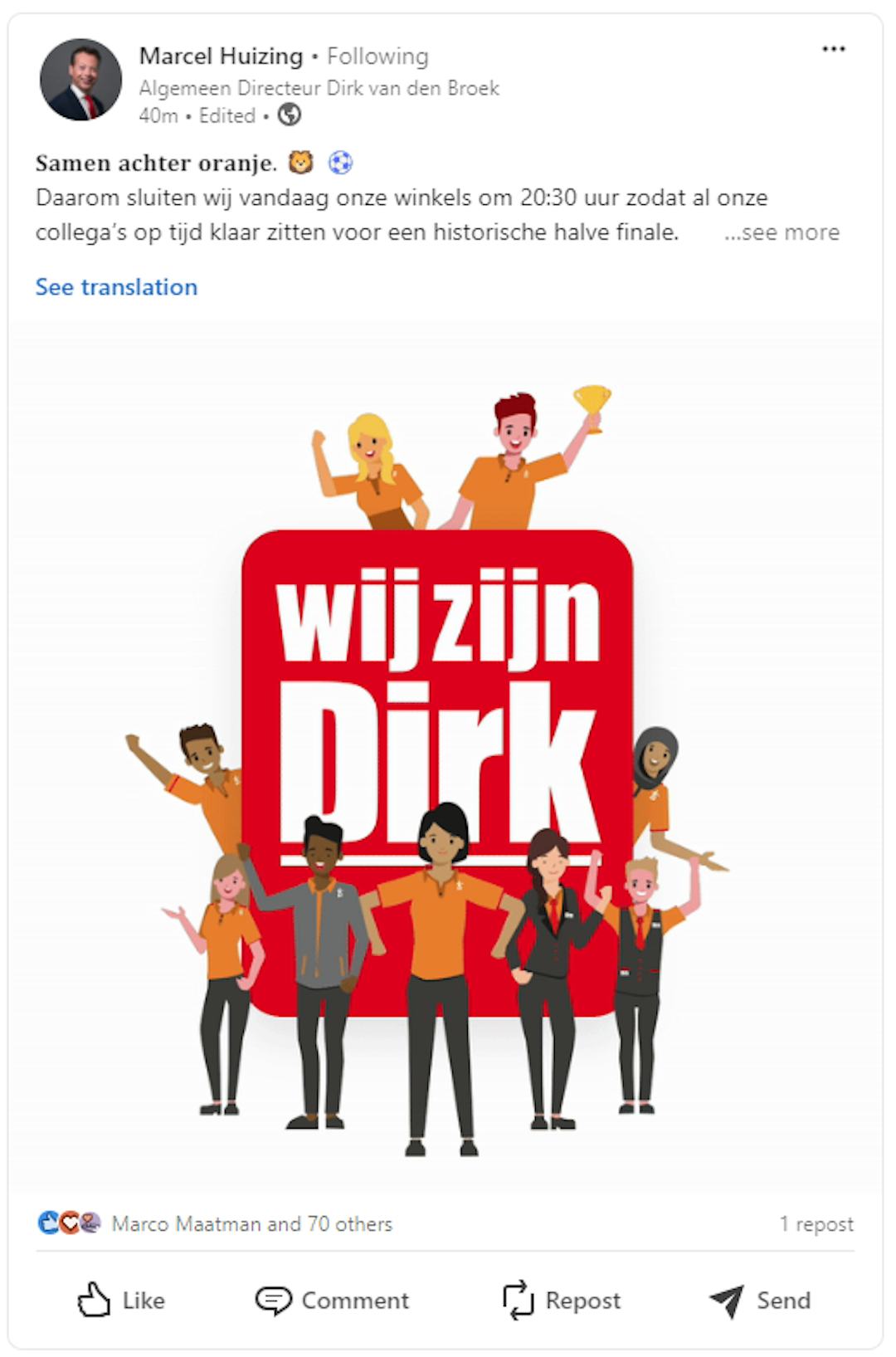 Honderden supermarkten sluiten vanavond eerder vanwege Oranje