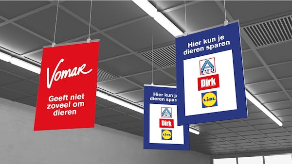 Wakker Dier adviseert Vomar-klant bezoek aan Aldi, Dirk of Lidl